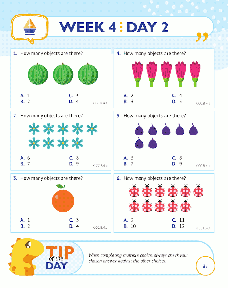 Common Core Math Kindergarten Worksheets
