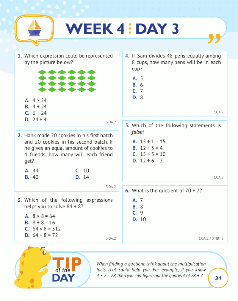 Common Core Practice Worksheets Third Grade Common Core Workbook: