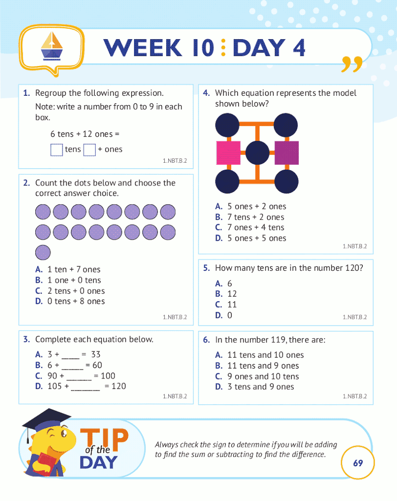 1st Grade Math Workbook
