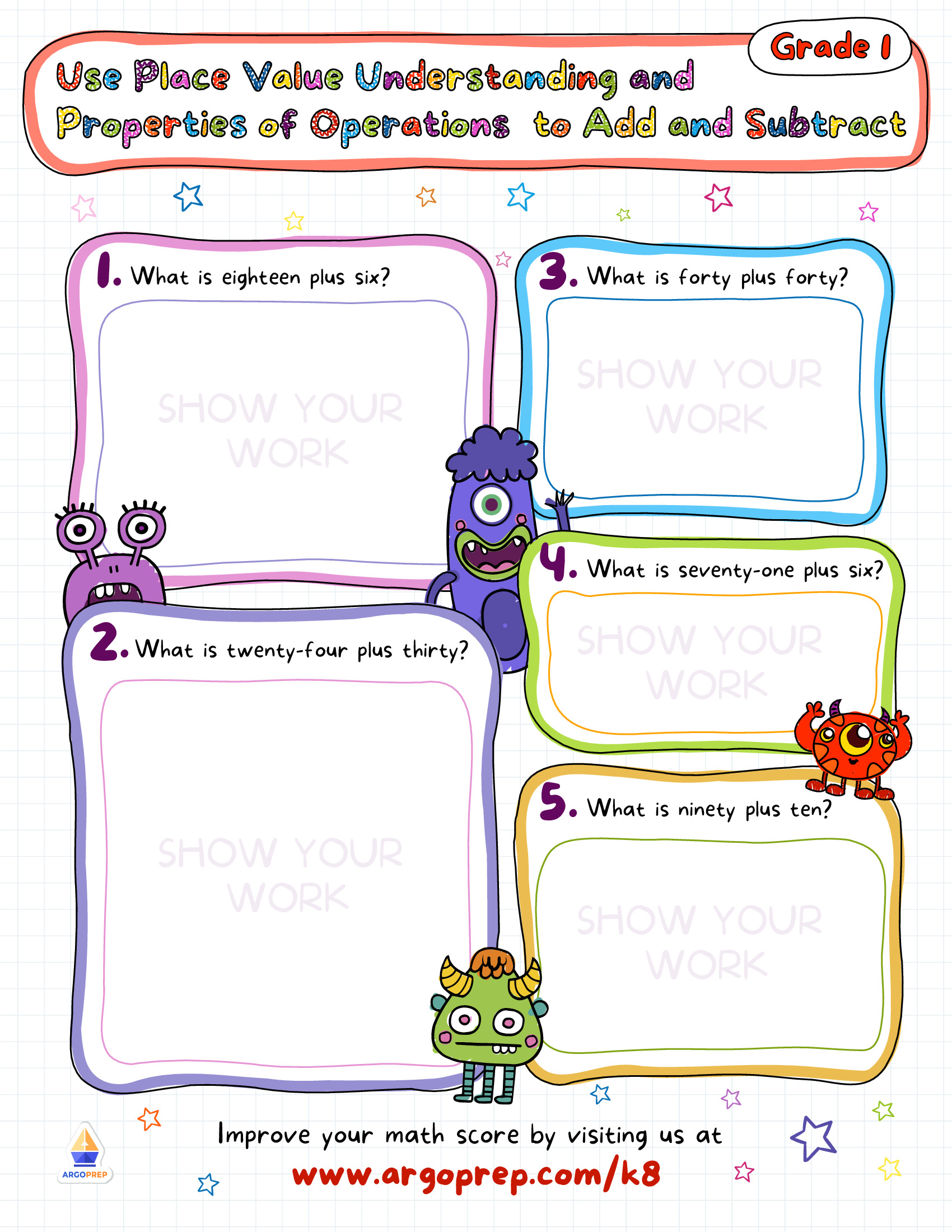 Monster Mysteries Math Worksheet Math Monster Worksheets | TPT