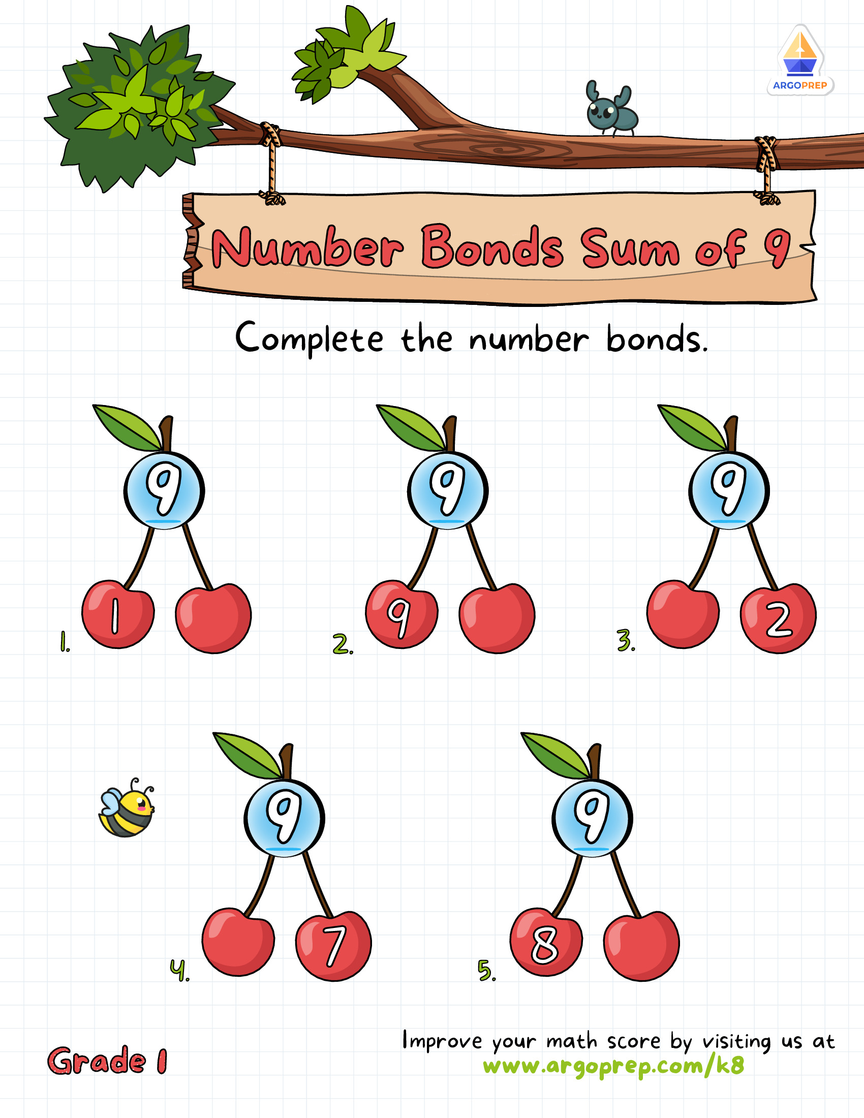 Addition Worksheets Number Bonds