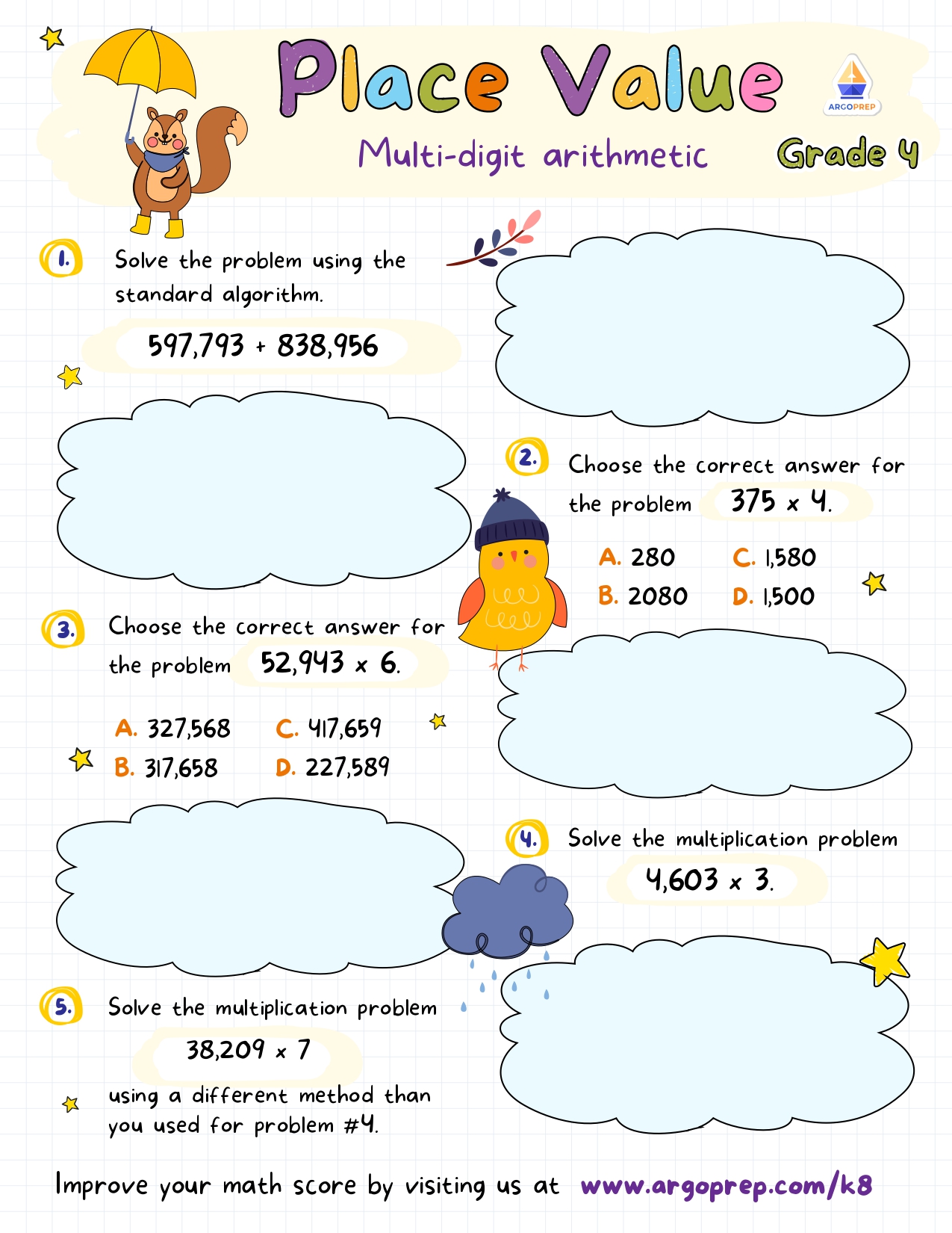 Free Math Worksheets 4th Grade Place Value