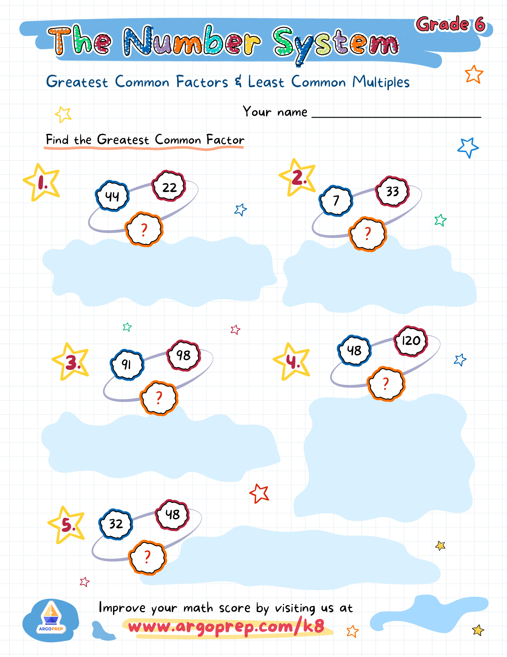 Finding Factors Worksheet 6th Grade