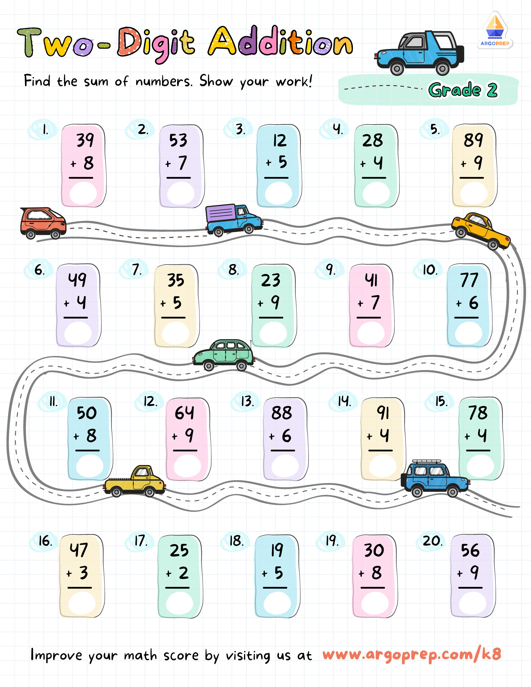 Multi Digit Addition Worksheets