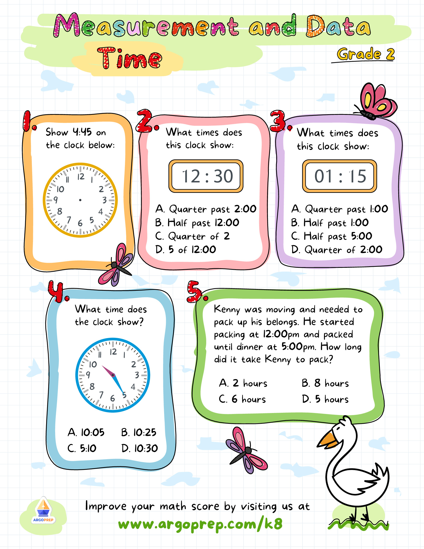 Telling Time Worksheets 2nd Grade Common Core Time Worksheets | Time