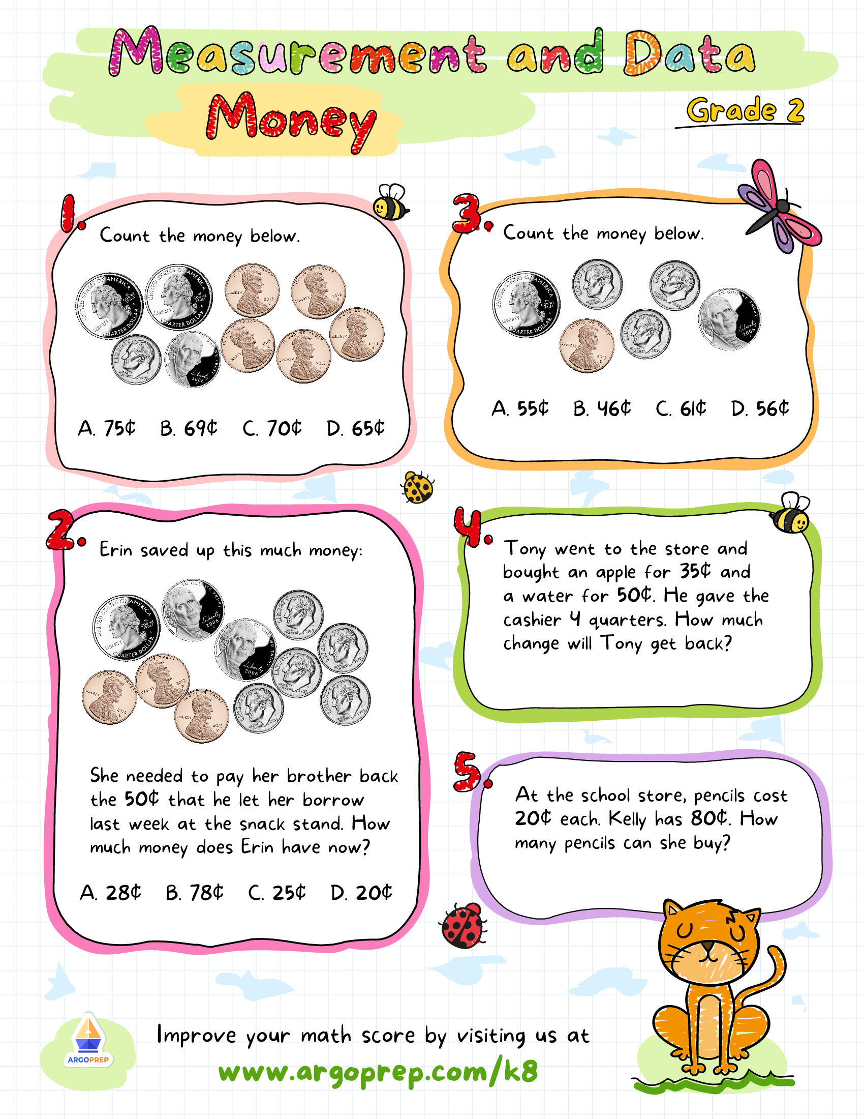 Identifying Coins Worksheets 2nd Grade