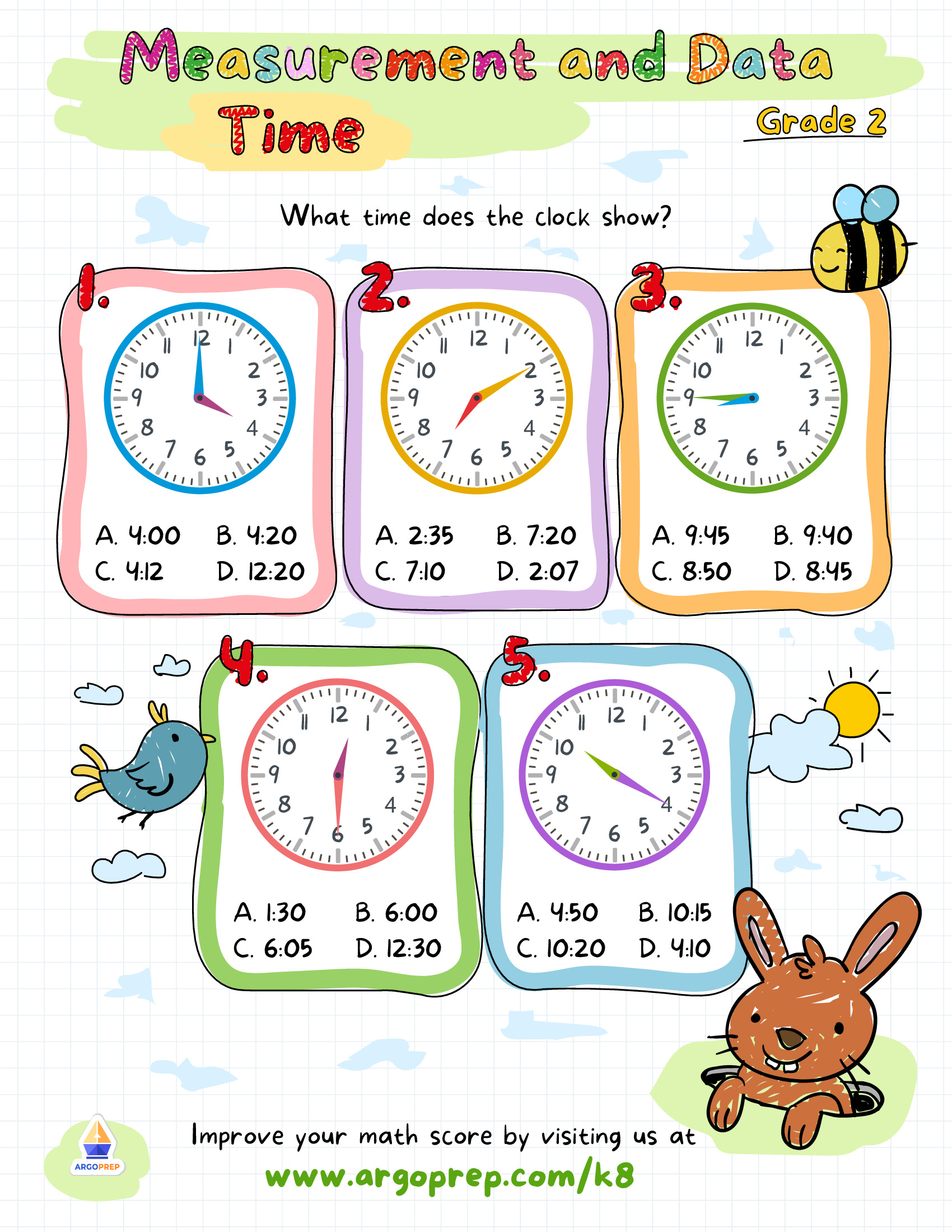 Telling Time To 5 Minutes Worksheet Cut Paste The Nearest 5 Minutes