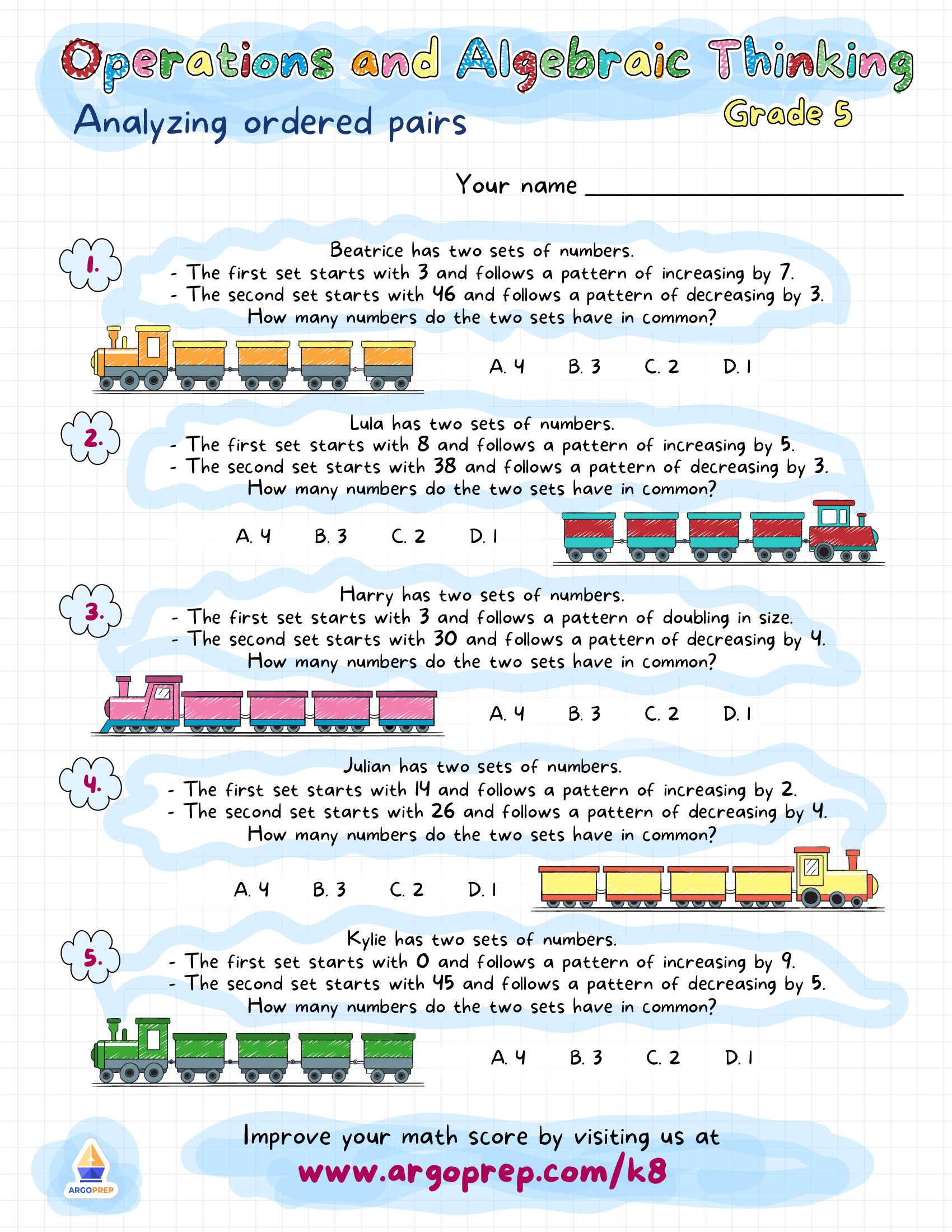 Geometry Review Sheet 5th Grade 7 Pages Geometry Worksheets For Class