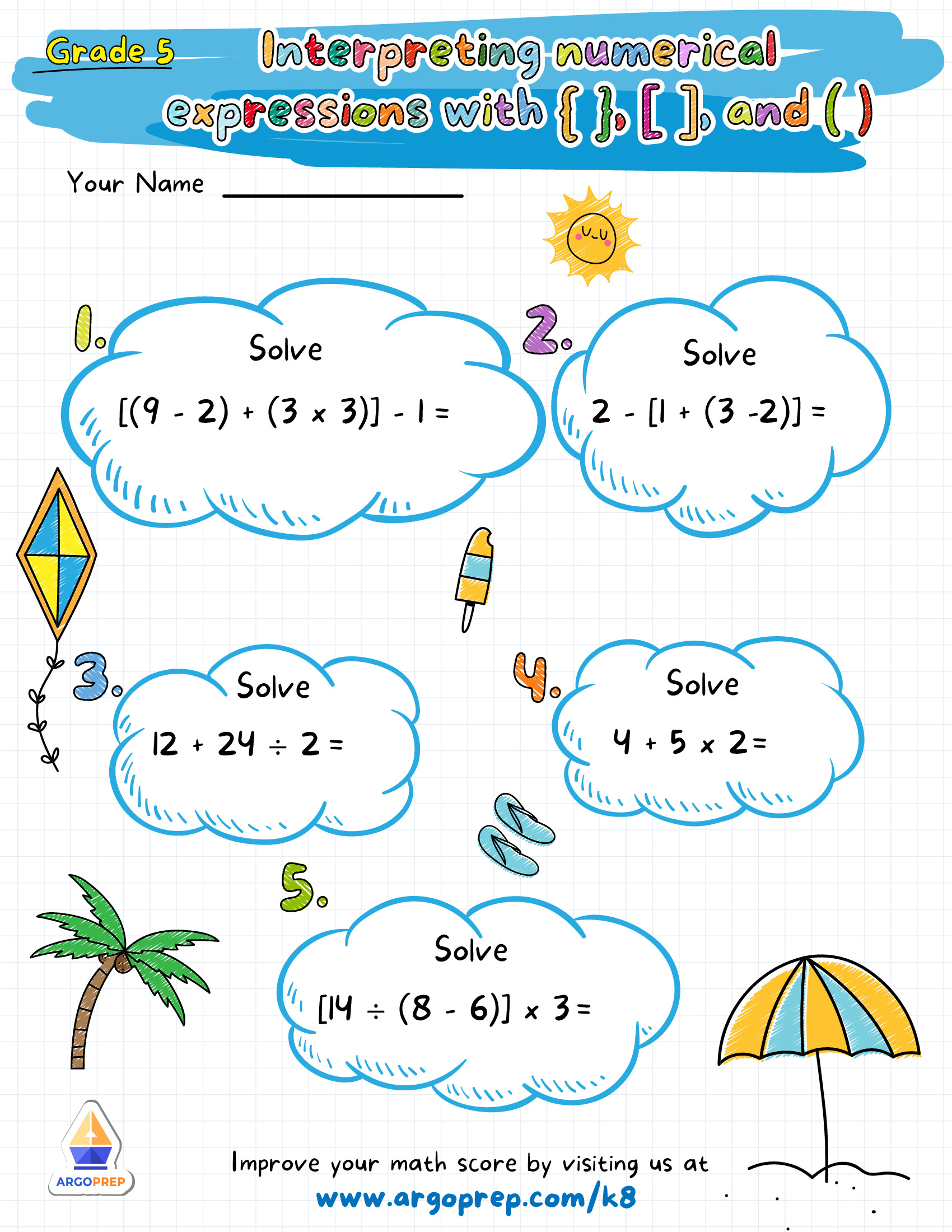 Operations And Algebraic Thinking Worksheets