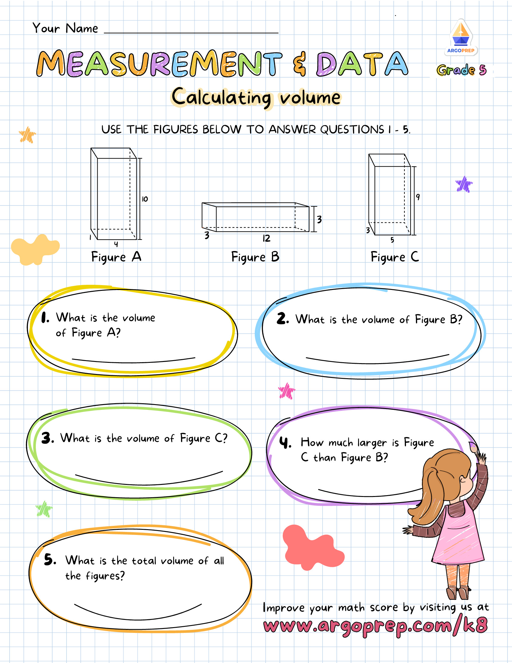 Volume Worksheets For 5th Grade