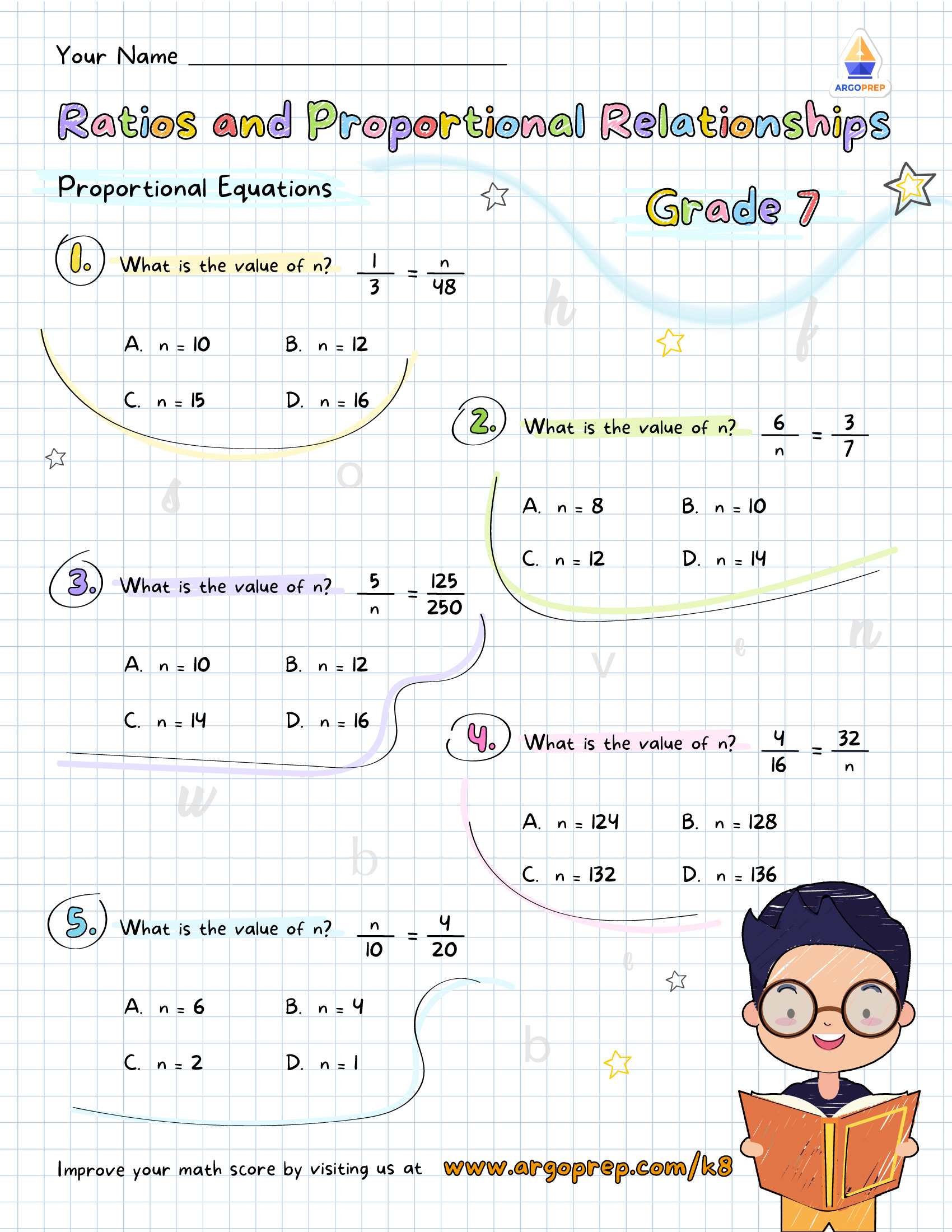 Ratios And Proportional Relationships Worksheets 7th Grade