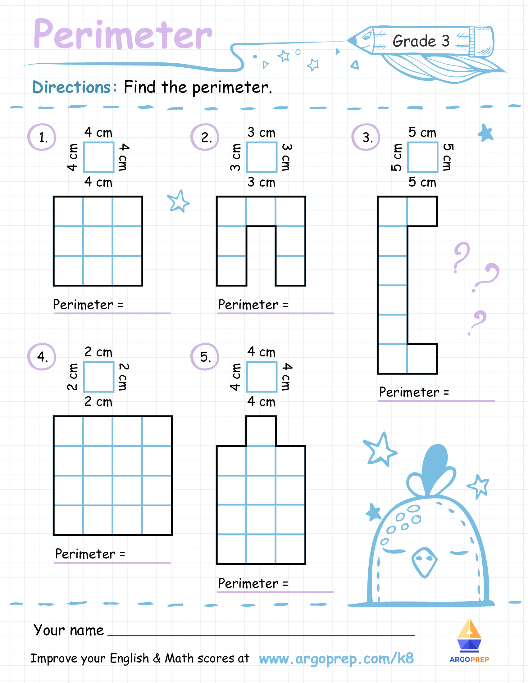 Perimeter And Area Worksheets 4th Grade
