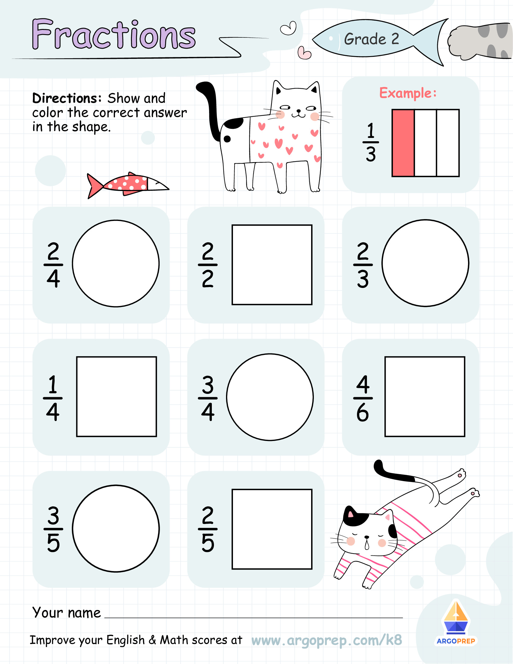 Draw Fractions Worksheet Fractions Worksheets And Activities