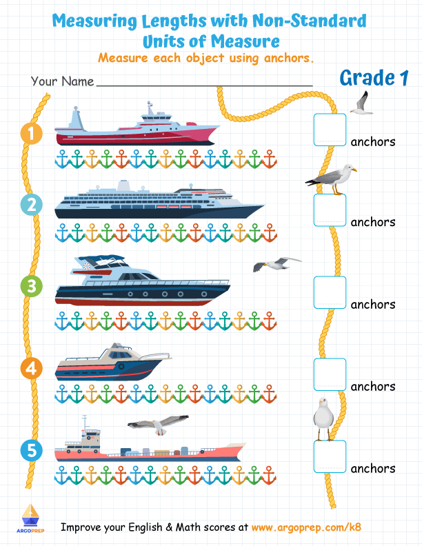 Free Non Standard Measurement Worksheets Grade 1 50+ Measurement