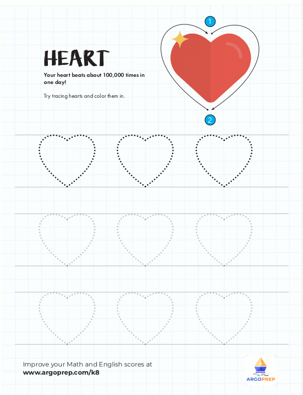 Heart Tracing Worksheet Free Printable Shape Tracing Worksheet The